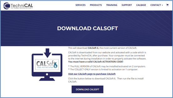 Instructions to Install and Activate a Temporary Use copy of CALSoft 6 ...
